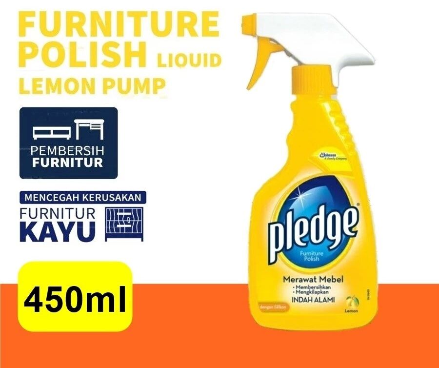 Pledge Liquid Spray Furniture Polish Lemon 450 ml multifungsi | Lazada ...