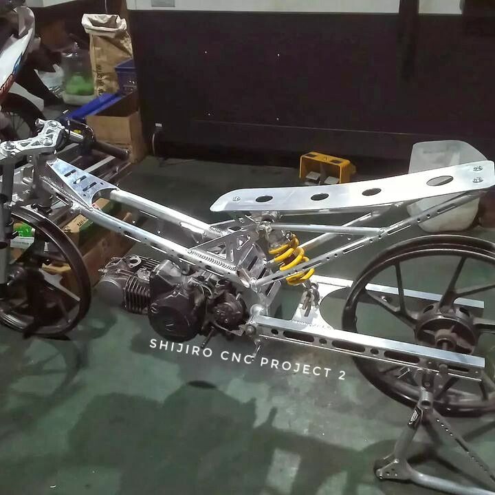 Rangka Frame Dragbike Full Set Sleep Engine Wave, Supra X, Karisma 125 ...