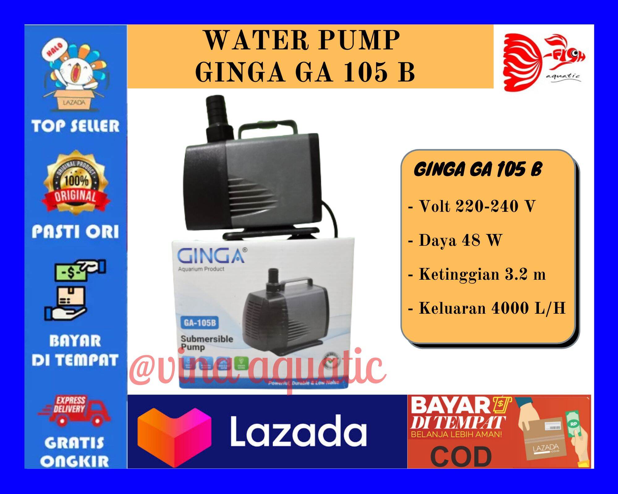 Pompa Air Celup Kolam Ikan Aquarium Akuarium Aquascape aquarium Water ...