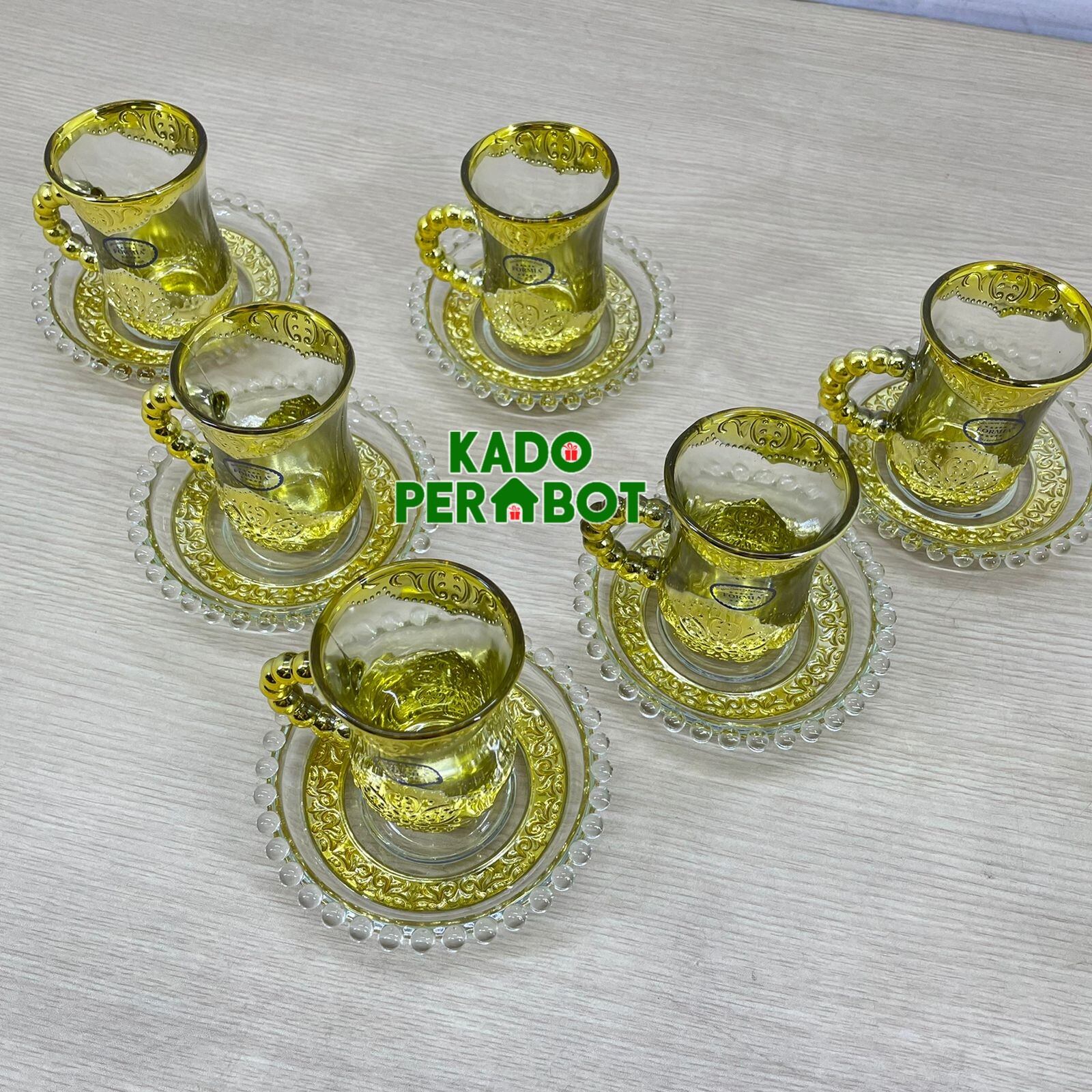 cangkir emas set - cangkir cantik satu set - cangkir emas cantik ...