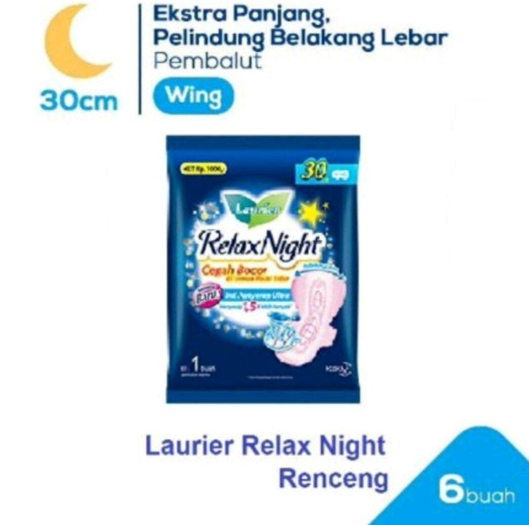 Pembalut wanita Laurier renceng extra Maxi wings dan non wings isi 10 ...