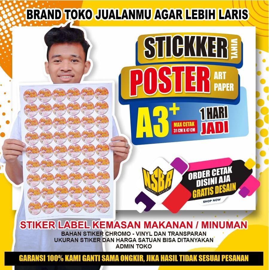Stiker / Lebel Makanan / Stiker Cutting / Free Desain | Lazada Indonesia