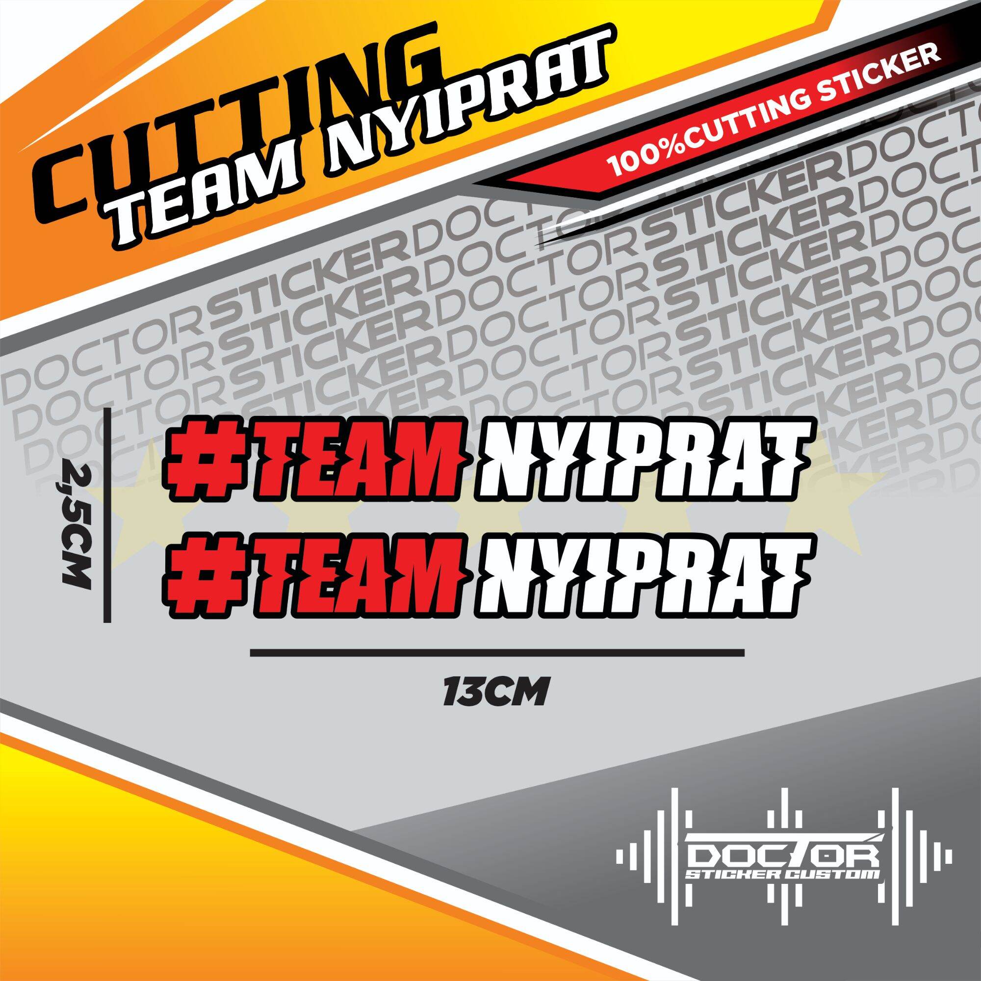 STIKER TEAM NYIPRAT CUTTING NEW DESIGN | Lazada Indonesia