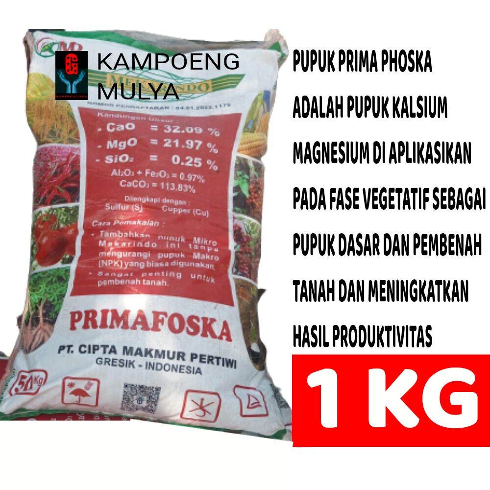 PUPUK NPK PRIMA PHOSKA 1KG 5KG PUPUK DASAR DAN PEMBENAH TANAH PUPUK ...