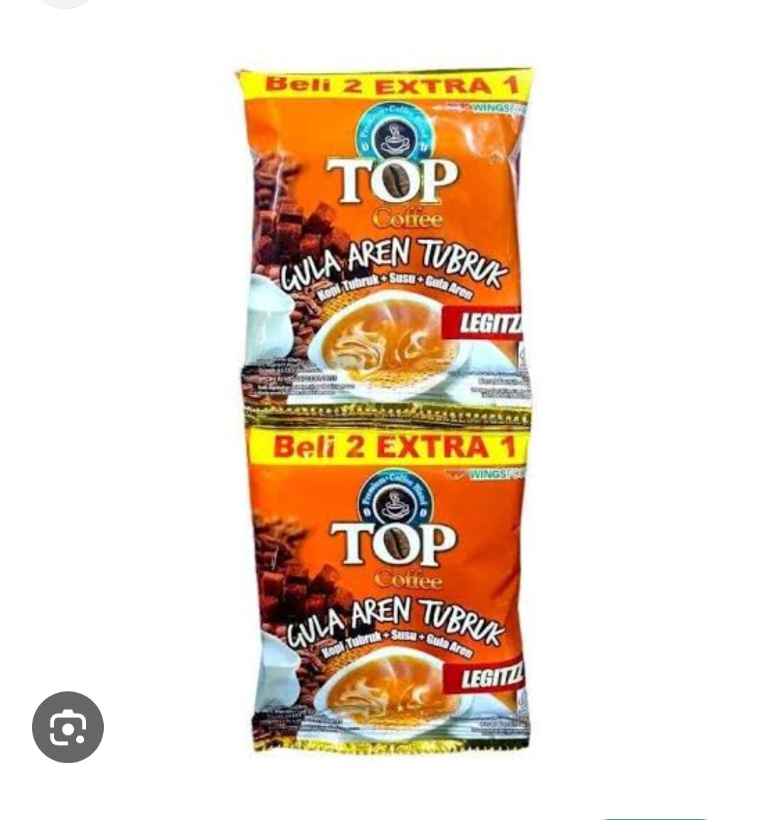 1 dus 180 Pcs Top Gula Aren Tubruk 27gr | kopi + gula + susu | kopi ...