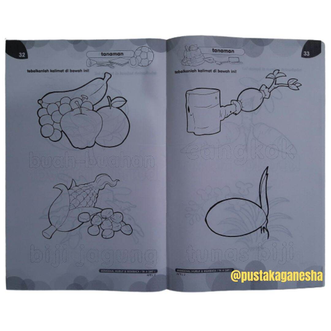 Buku LKS PAUD Pelajaran Untuk TK A dan TK B Per Paket 1 Tahun Isi 10 ...