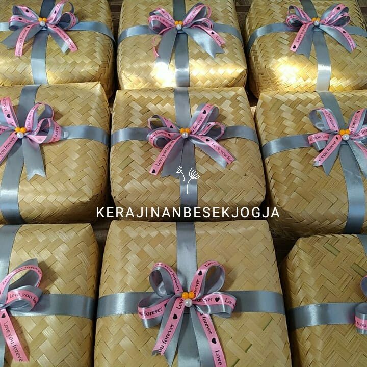 BESEK 25CM NATURAL PITA /besek murah/besek nasi/besek kotak/besek ...