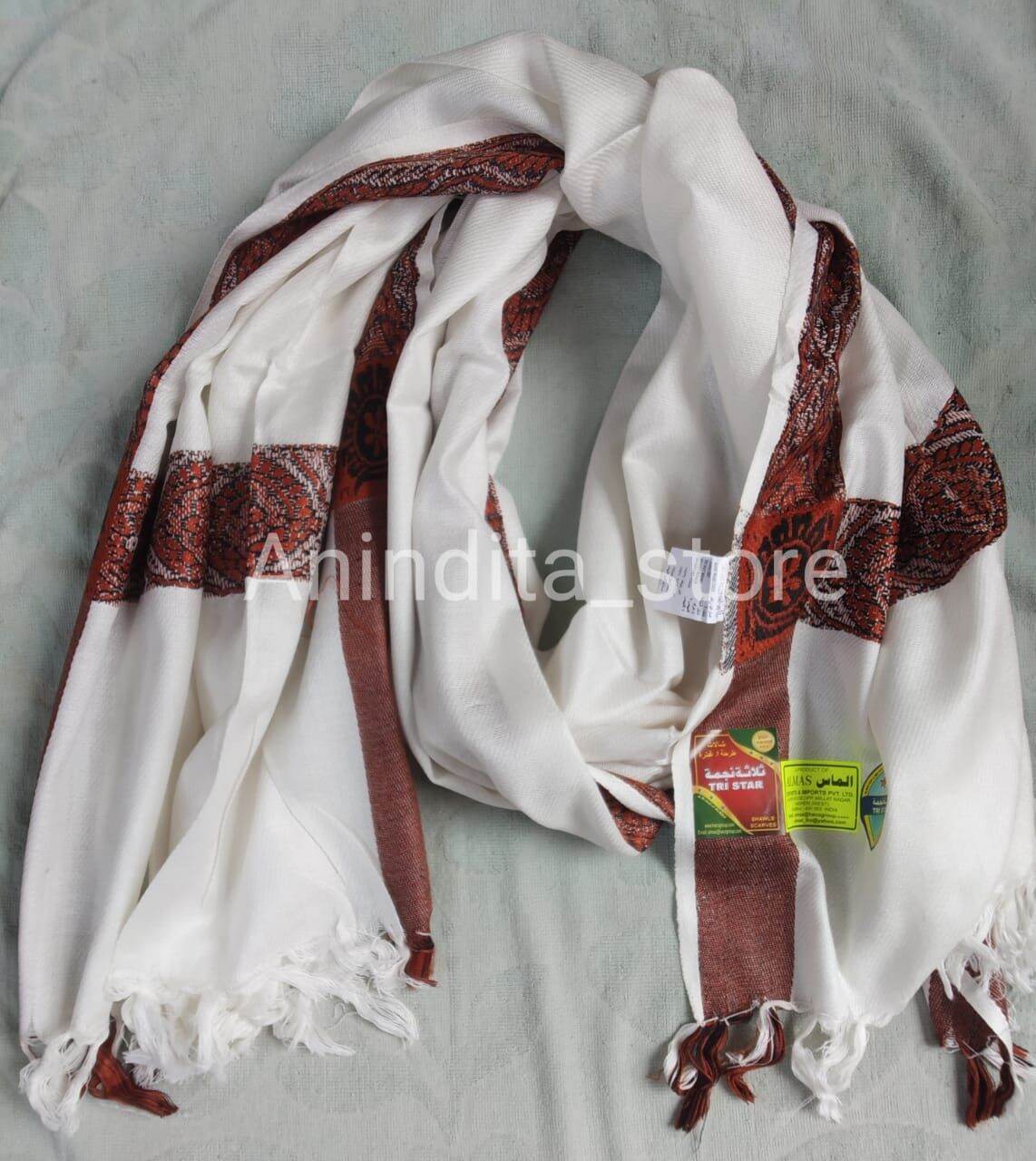 sorban putih motif batik coklat tri star | Lazada Indonesia