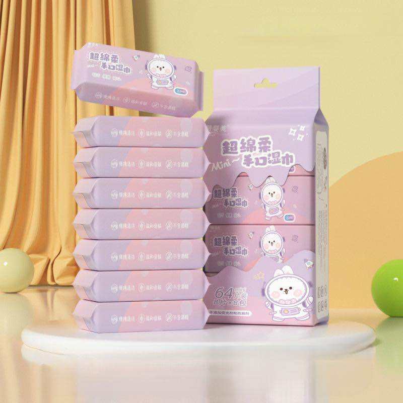 Tissue Basah Travel Size 1 Pack Isi 8 Bungkus Tisu Basah Mini Anak Tisu ...