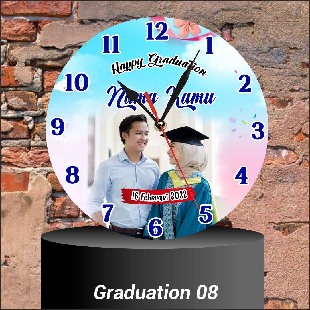 JAM MEJA CUSTOM/HADIAH WISUDA/GRADUATION/KADO KELULUSAN | Lazada Indonesia