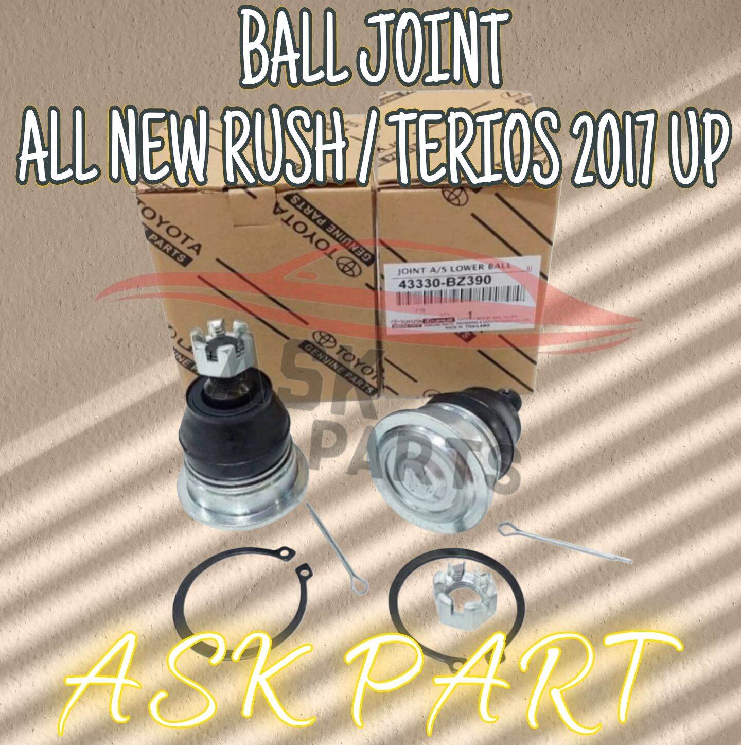 BALL JOINT BALLJOINT 555 TOYOTA ALL NEW RUSH TERIOS 2017 UP 43330-BZ390 ...
