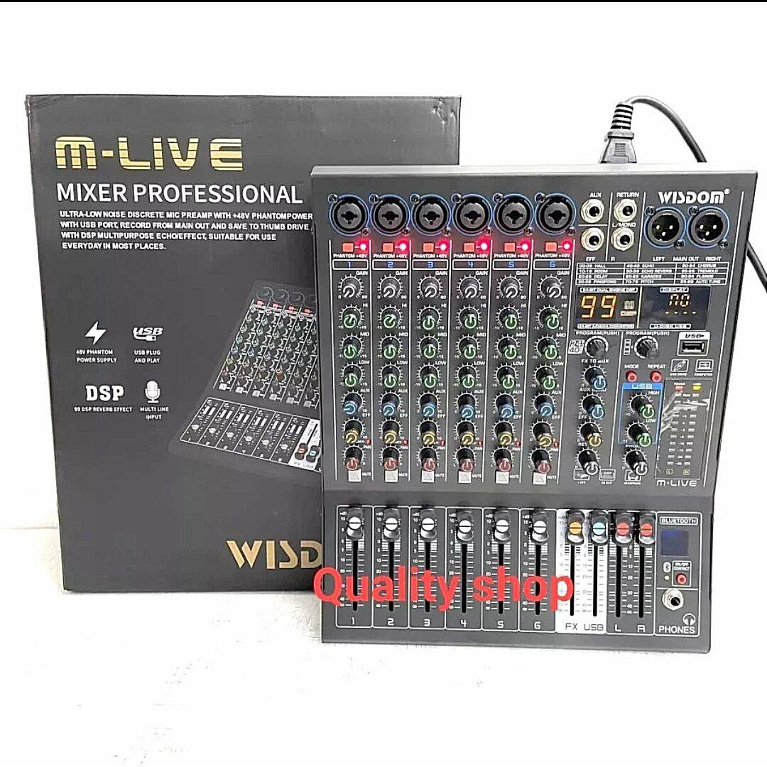 Mixer Audio Wisdom MLive 6 Original 6Channel | Lazada Indonesia