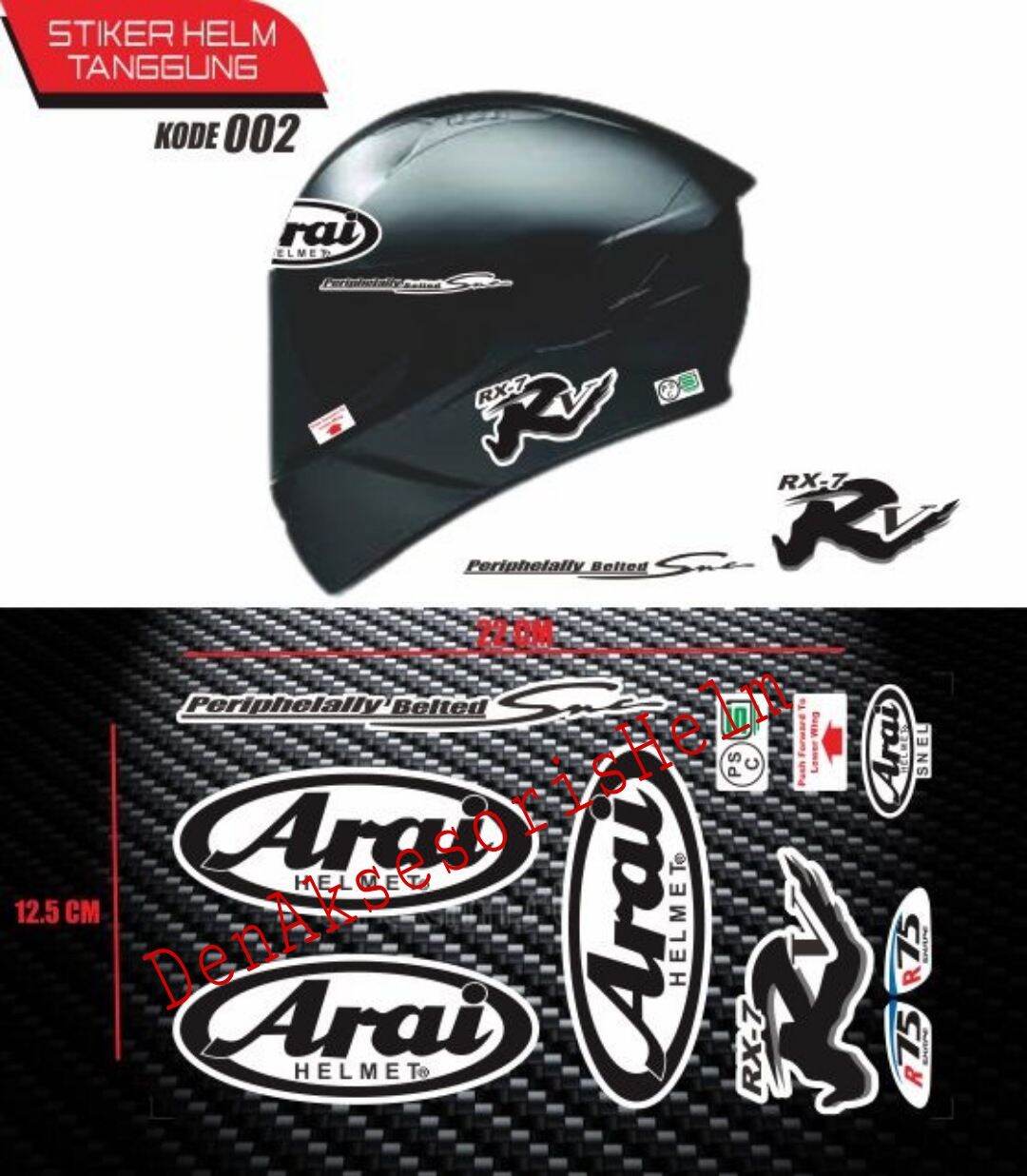 STIKER HELM ARAI PAKET LENGKAP ARAI RX-7 X RAM4 RX-7 RV | Lazada Indonesia