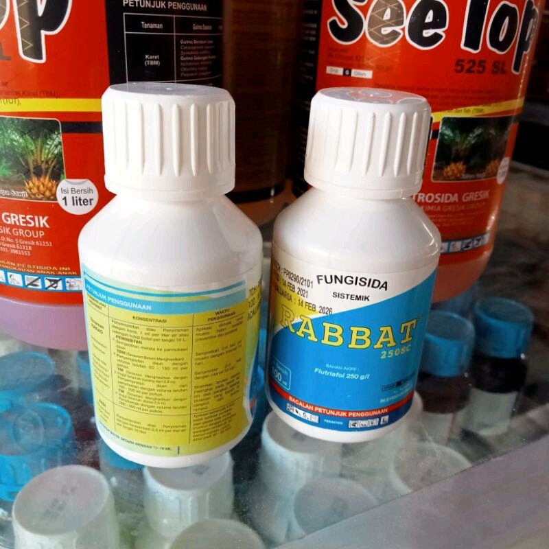 Fungisida Rabbat 250 SC 100ml untuk pencegahan kering pucuk ranting ...