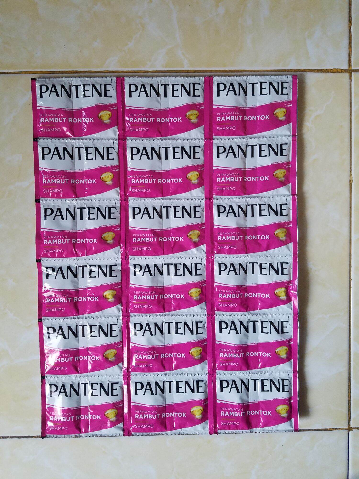 Pantene Sampo Perawatan Rambut Rontok 9 ml per renceng ( isi 12 sachet ...