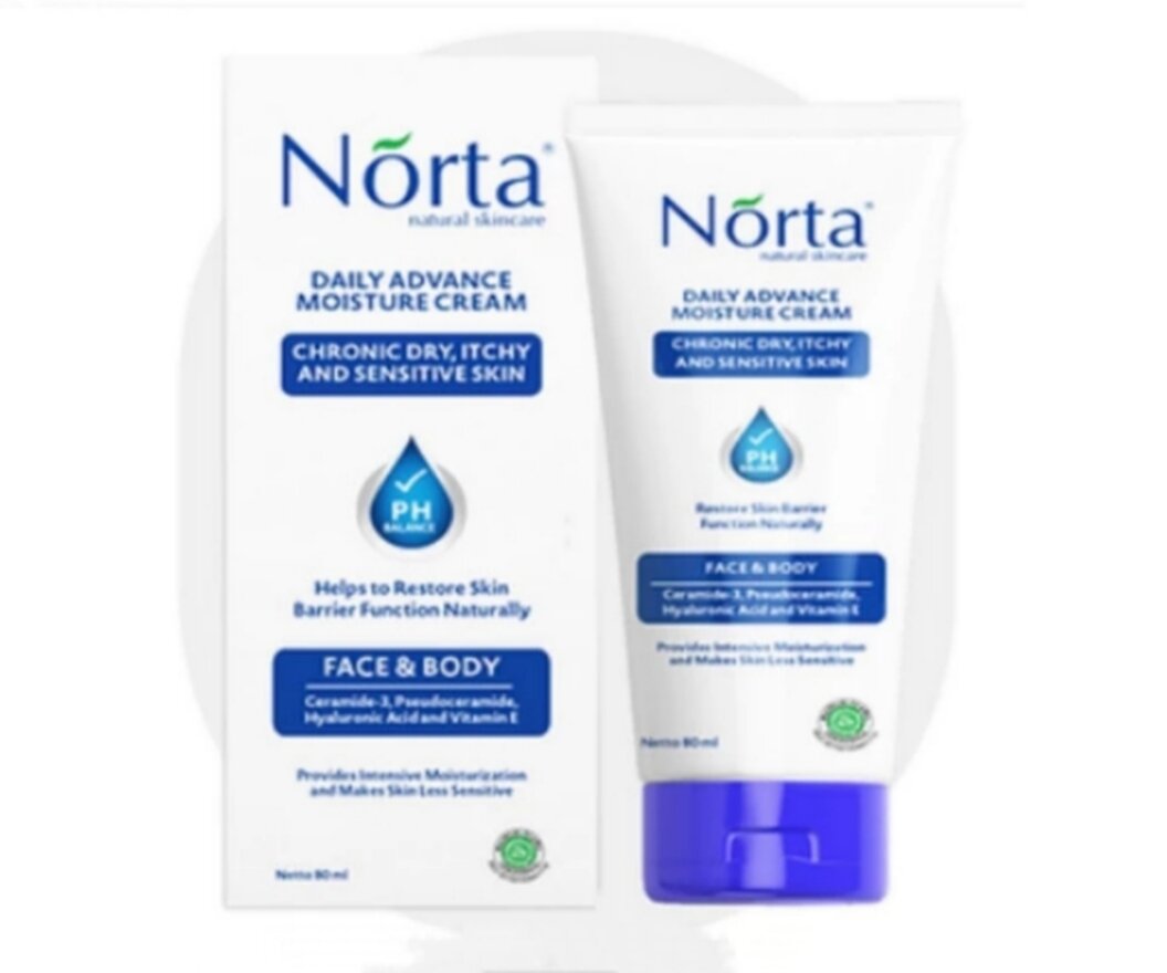 Norta Daily Advance Moisture Cream 80 ml (face & body untuk kulit kering & sensitif) | Lazada ...