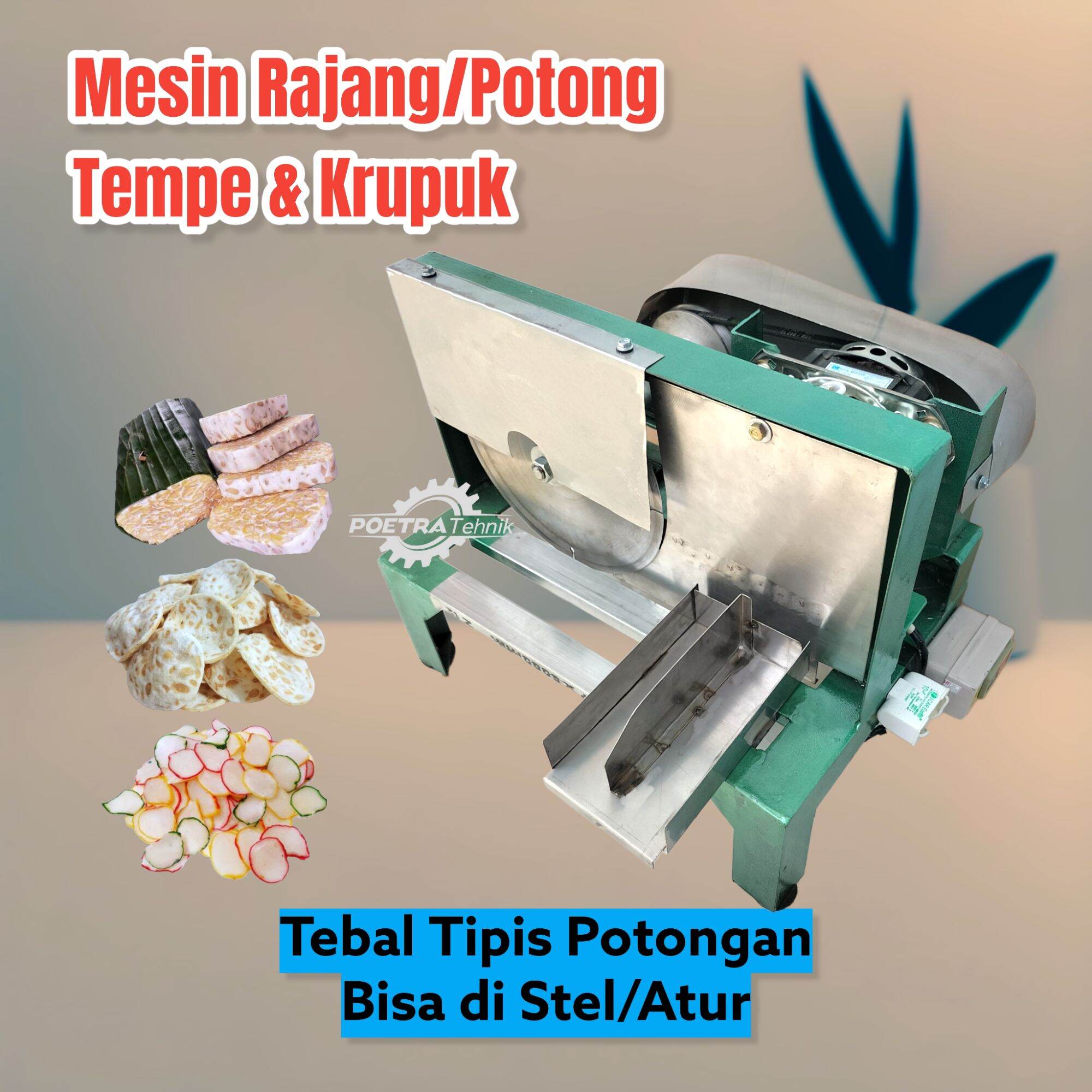 Mesin Perajang Tempe Kedelai Sagu Krupuk & Alat Pemotong /Iris ...