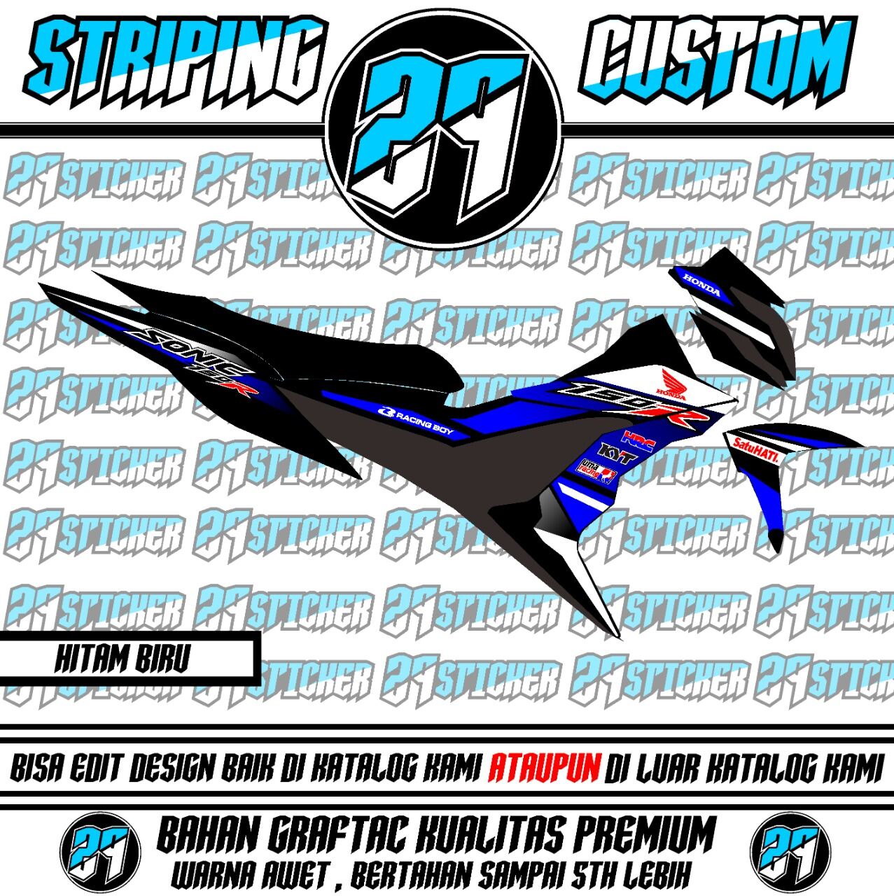 STRIPING HONDA SONIC 150R BISA CUSTOM EDIT DESIGN | Lazada Indonesia