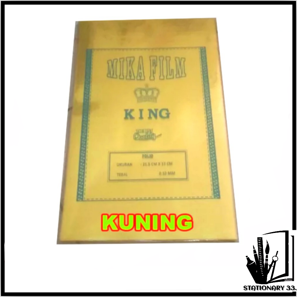 Plastik Mika Jilid Kuning Tebal 0.10 Mm Folio King Kuning ( Isi 10 ...