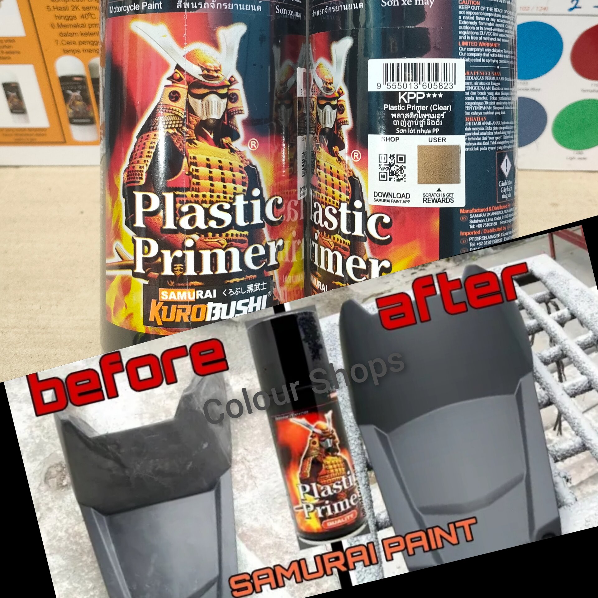 Pilok Pilox Cat Samurai Plastic Primer KPP 300ml Cat Semprot Samurai ...