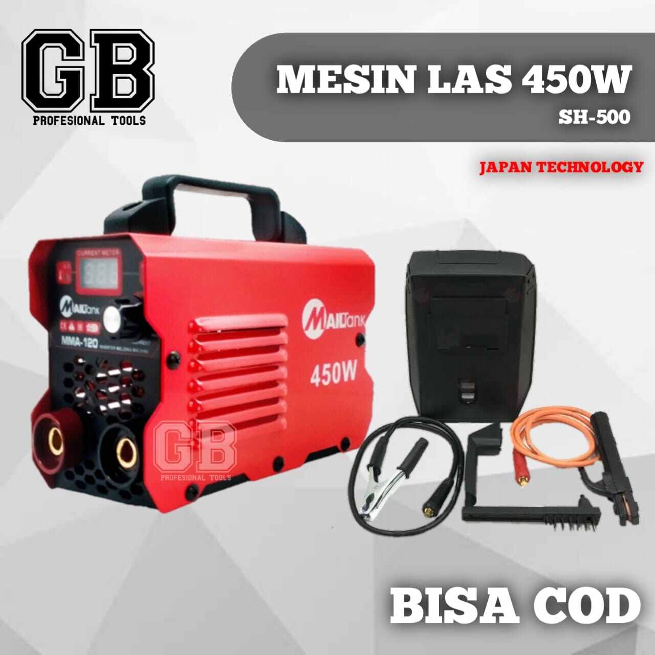 MESIN LAS MMA 120 MAILTANK SH500. MESIN LAS DIGITAL INVERTER WELDING ...