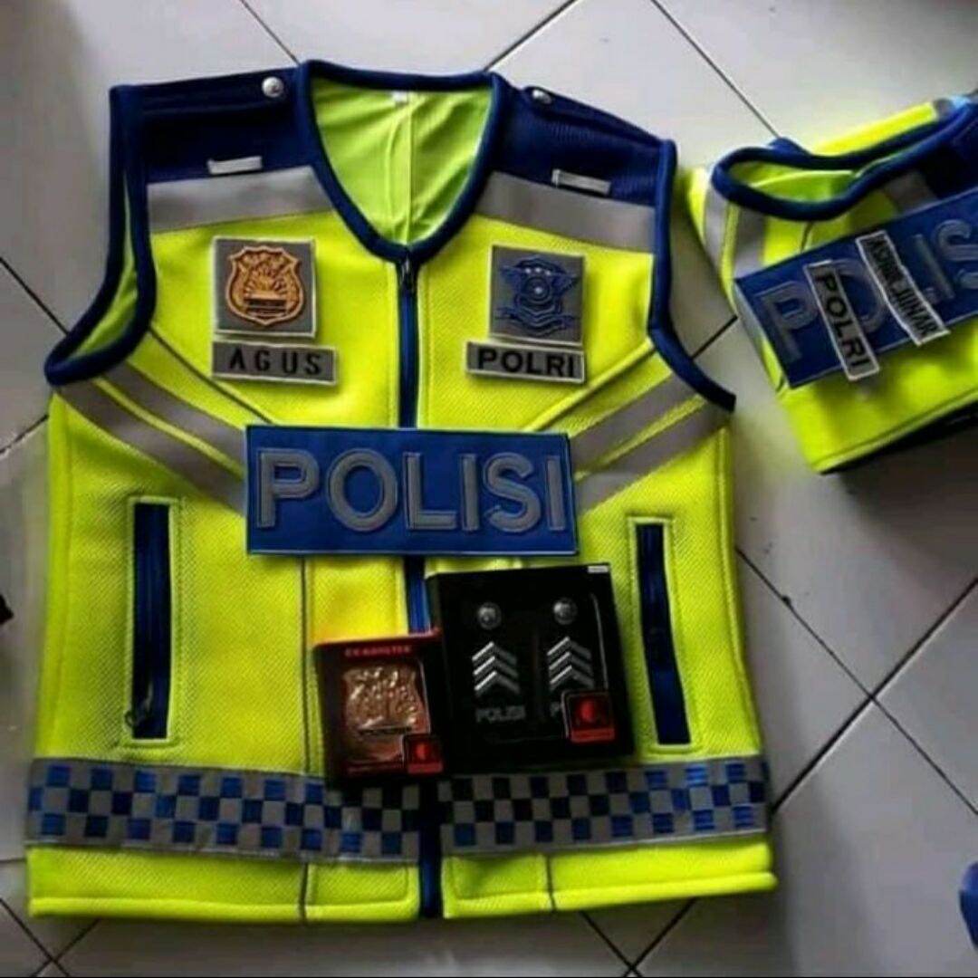Rompi POLISI LALU LINTAS TEBAL FULL ATRIBUT GRATIS NAMA | Lazada Indonesia