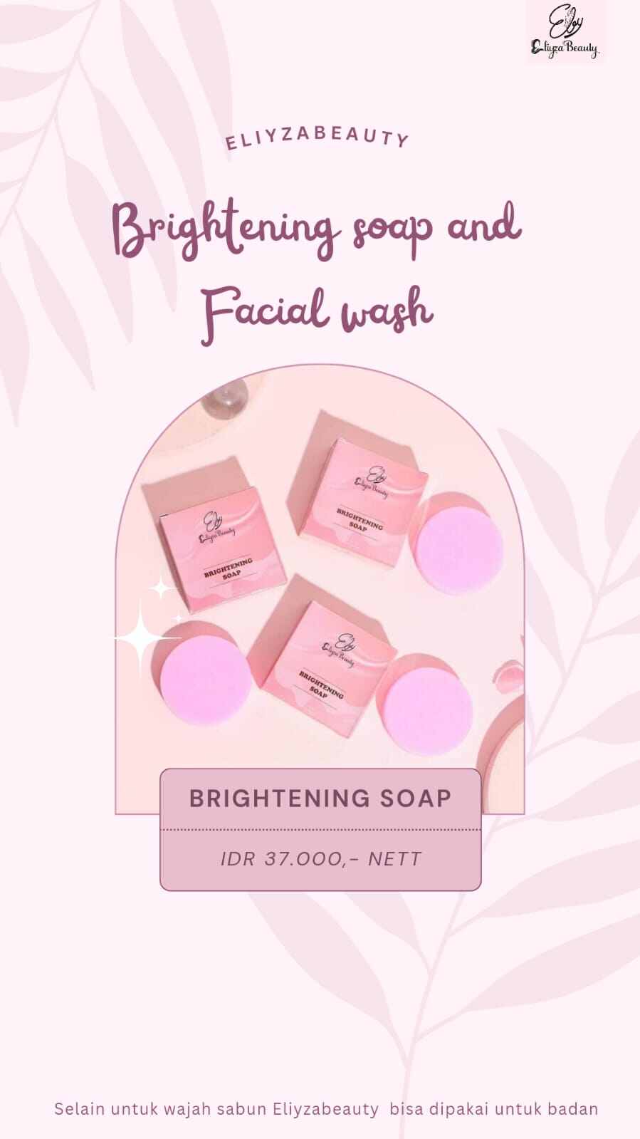 ELIZA BRIGHTENING SOAP SABUN WAJAH MENCERAHKAN MENGATASI JERAWAT COCOK ...