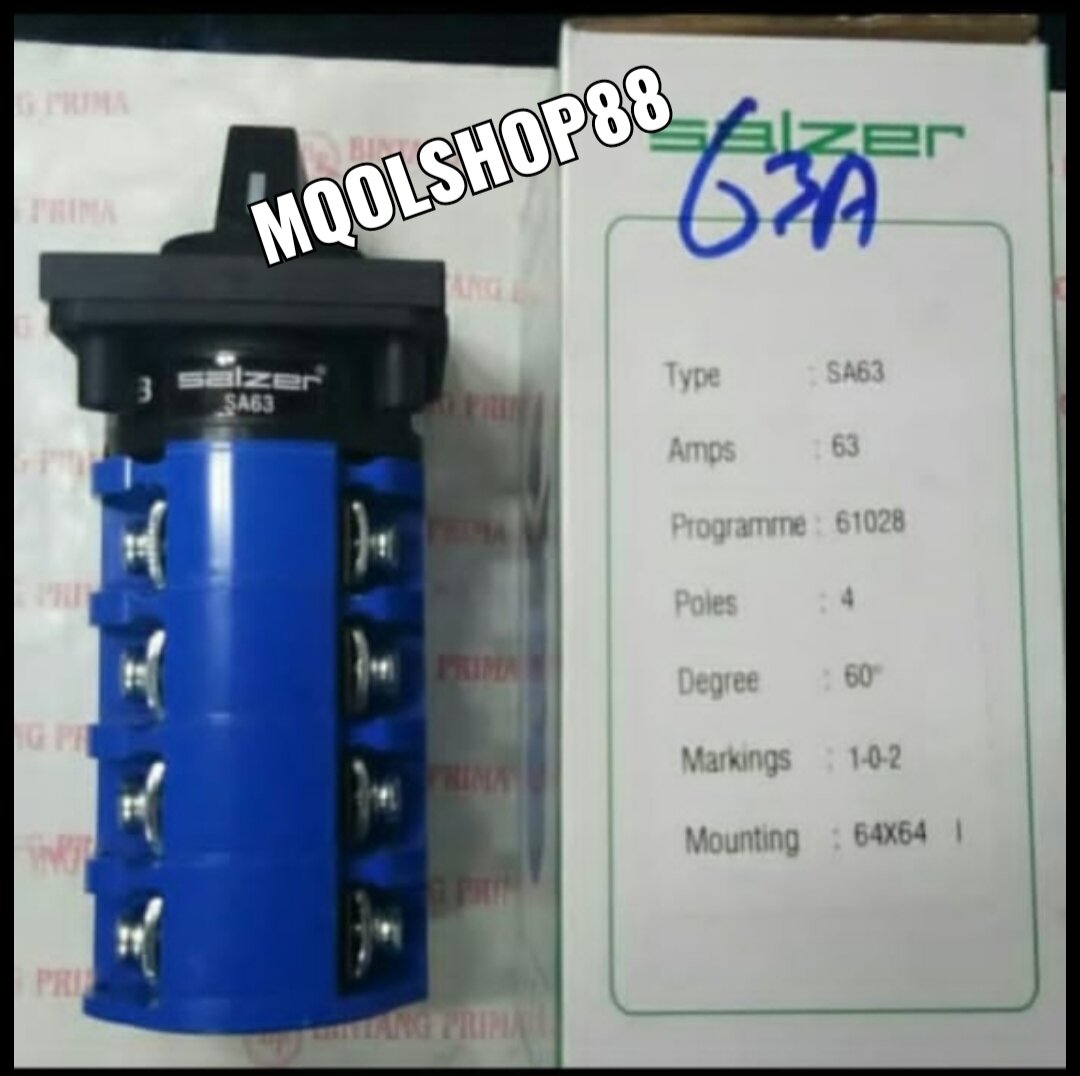 CHANGE OVER SWITCH / ROTARY SWITCH 3 POSISI 4P 4PHOLE 4 PHOLE 4POLE 4 ...