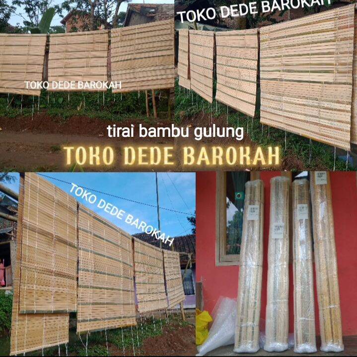 tirai bambu gulung luar rumah / kerey bambu / wide bambu / tirai murah ...