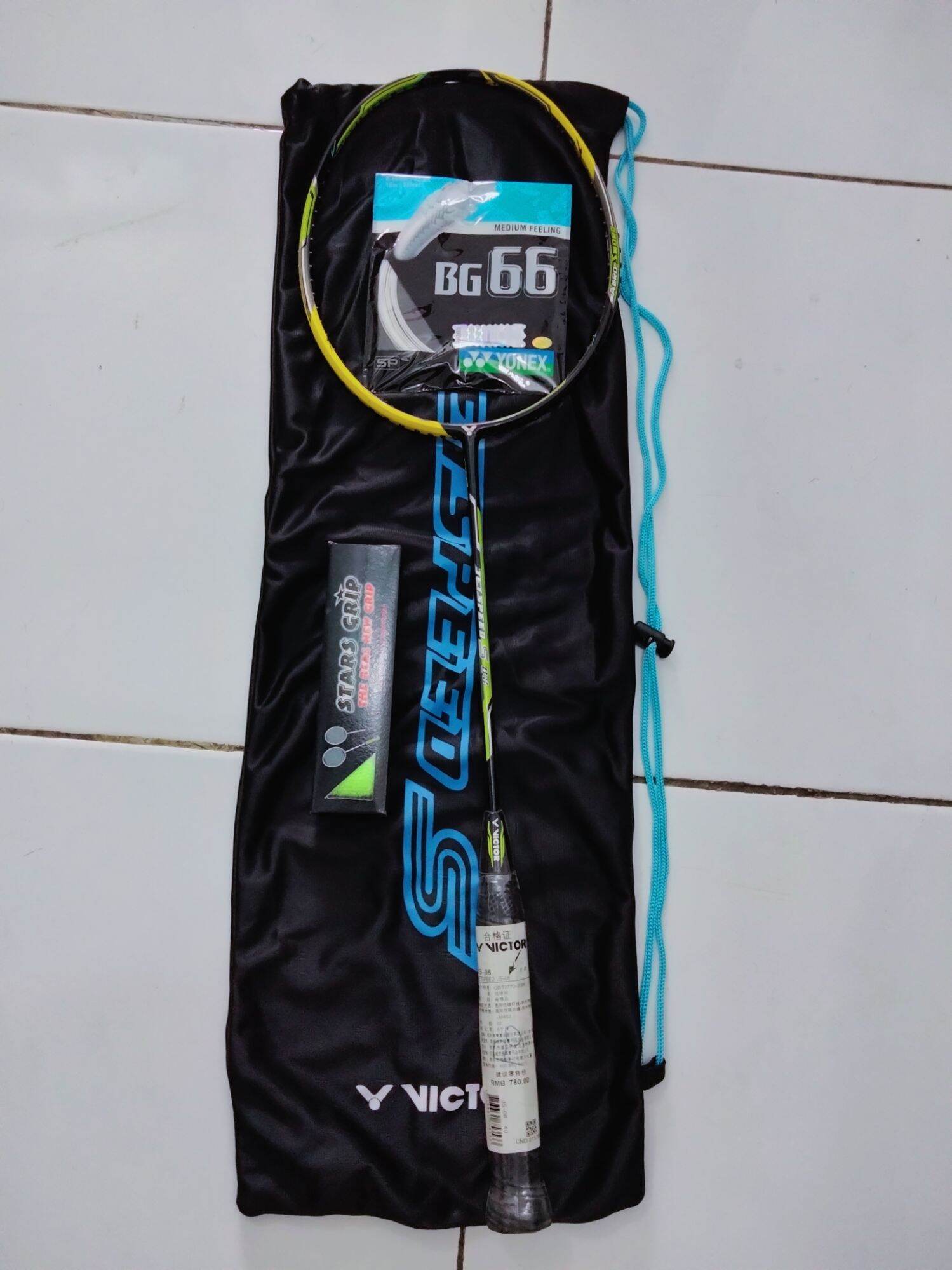 RAKET BADMINTON Victor JEJSPEED S 08 BAHAN FULL CARBON KEUATAN SNAR ...