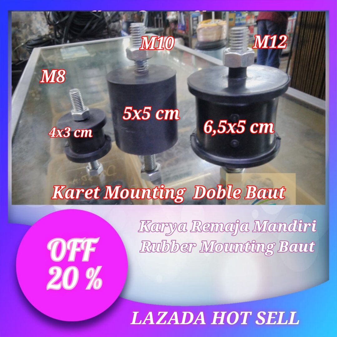 Karet mounting baut doble dudukan mesin serbaguna | Lazada Indonesia