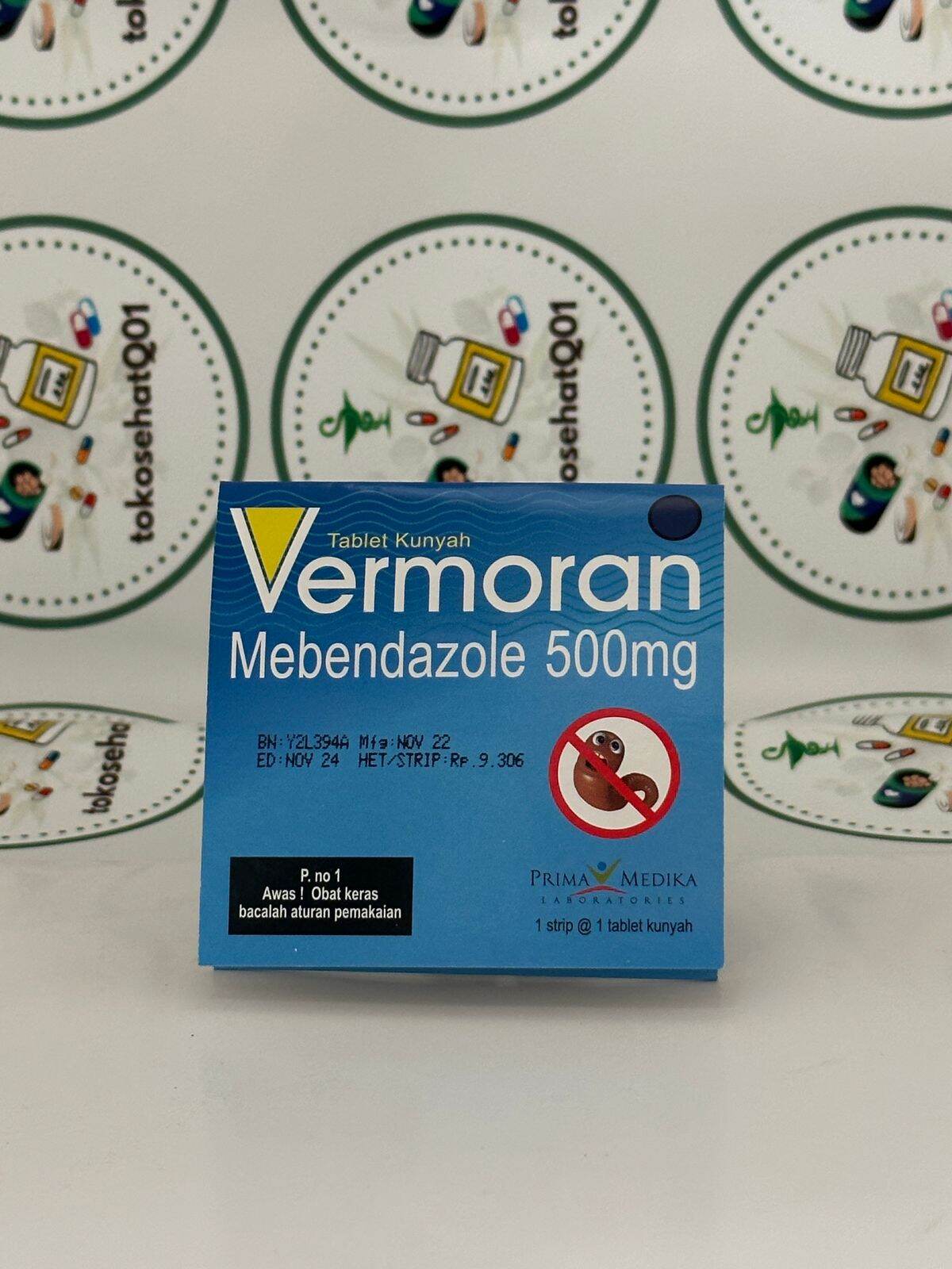 Vermoran Mebendazole 500mg Strip 1 Tablet | Lazada Indonesia