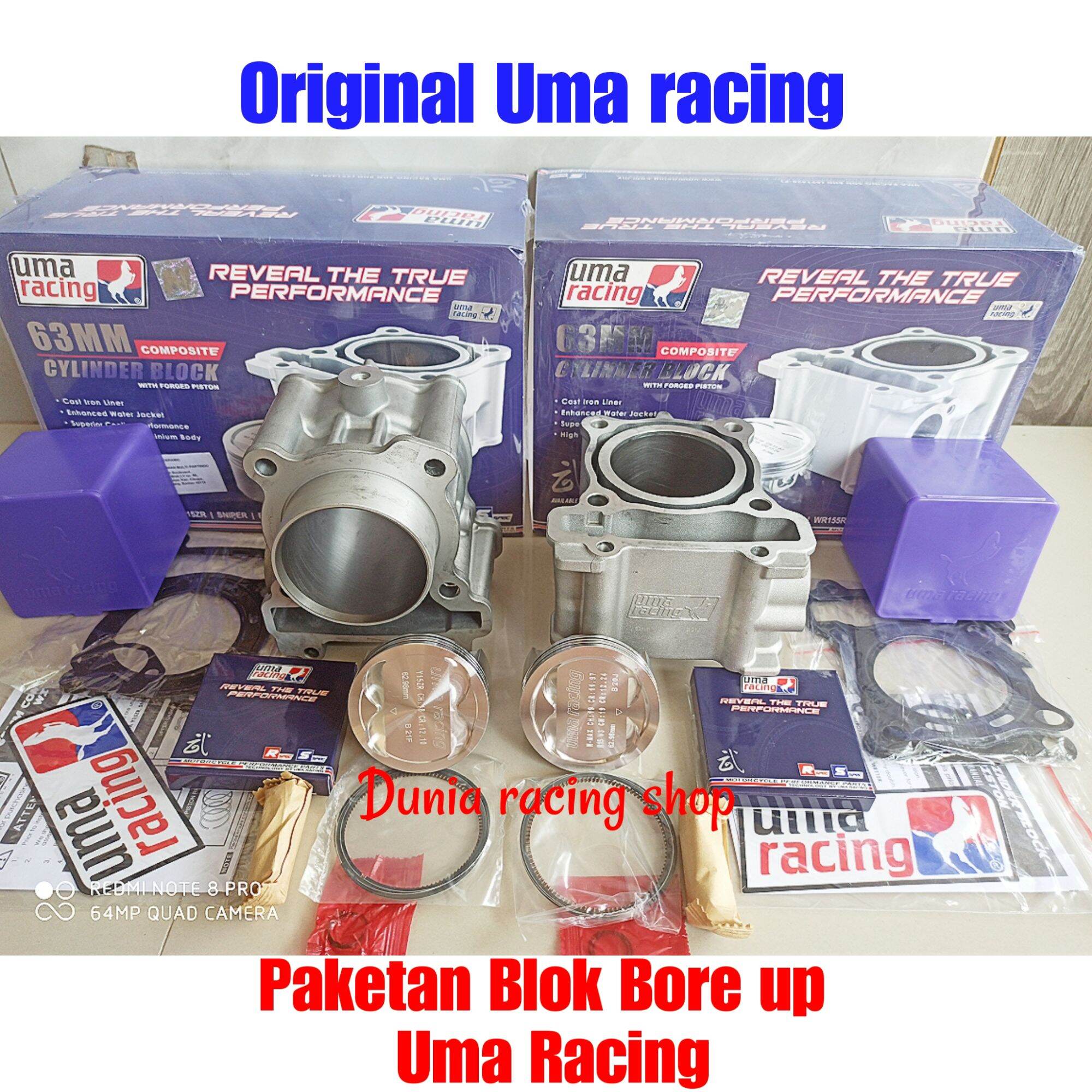 Blok seher Uma racing 63MM Nmax Aerox Vixion R15 old R15 new Xabre MT15 ...
