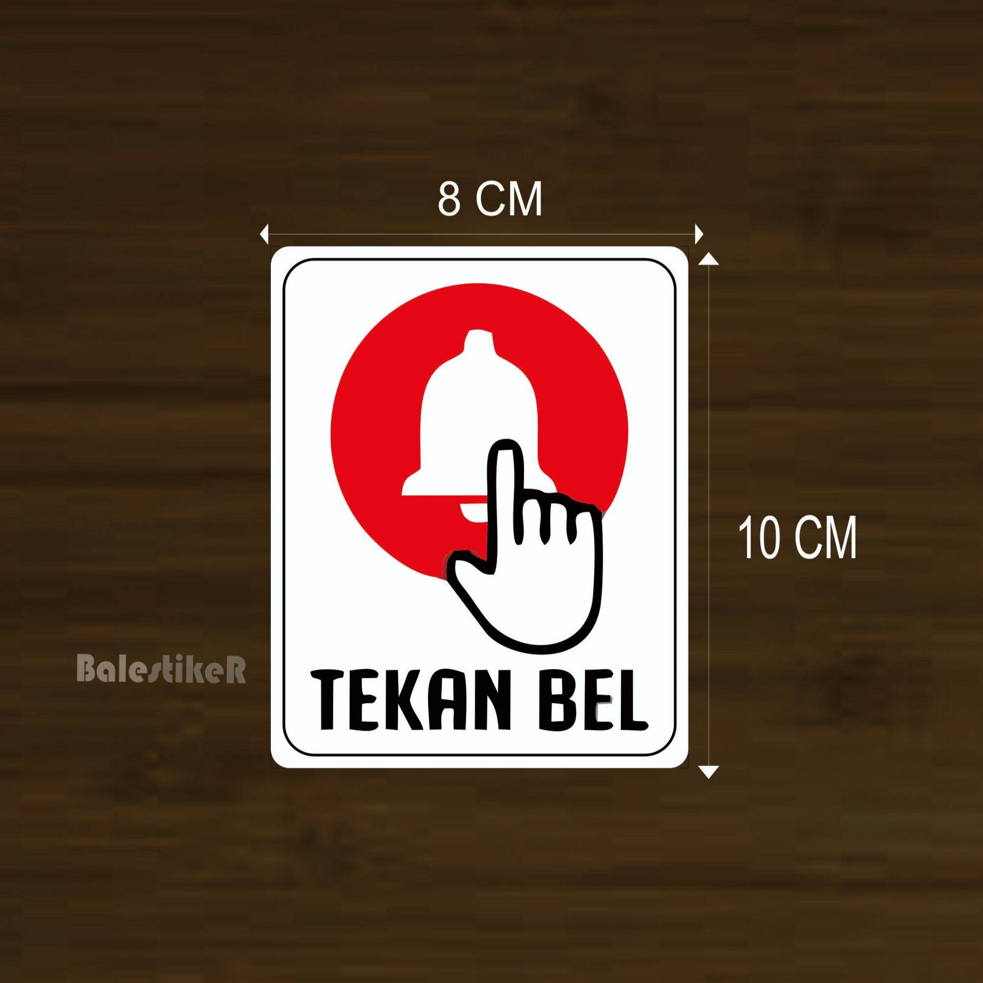 stiker TEKAN BELL sticker | Lazada Indonesia