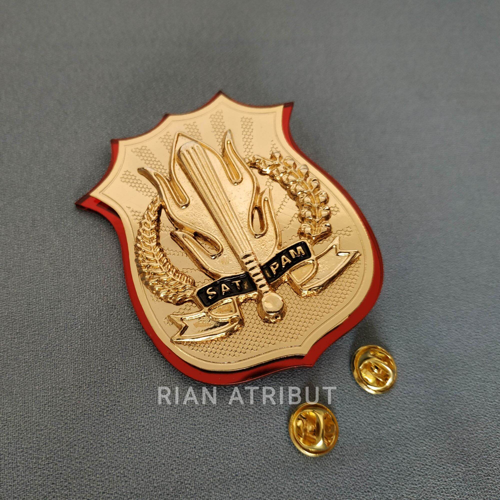 KEWENANGAN SATPAM WARNA GOLD , MONOGRAM SATPAM GOLD | Lazada Indonesia