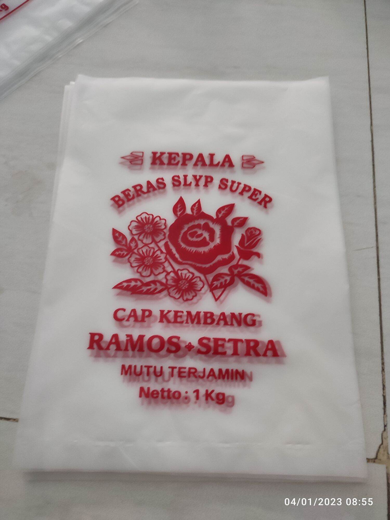 Plastik beras 1 kg cap Mentik Wangi dan Ramos isi 100 lembar | Lazada ...