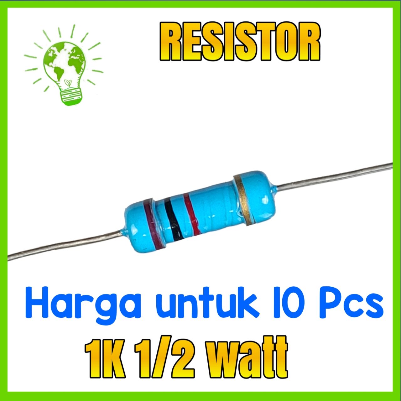 Resistor 1K Ohm 1/2 W harga untuk 10 pcs | Lazada Indonesia