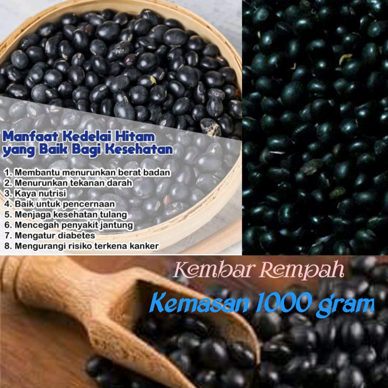 Kacang kedelai hitam 1kg | Lazada Indonesia