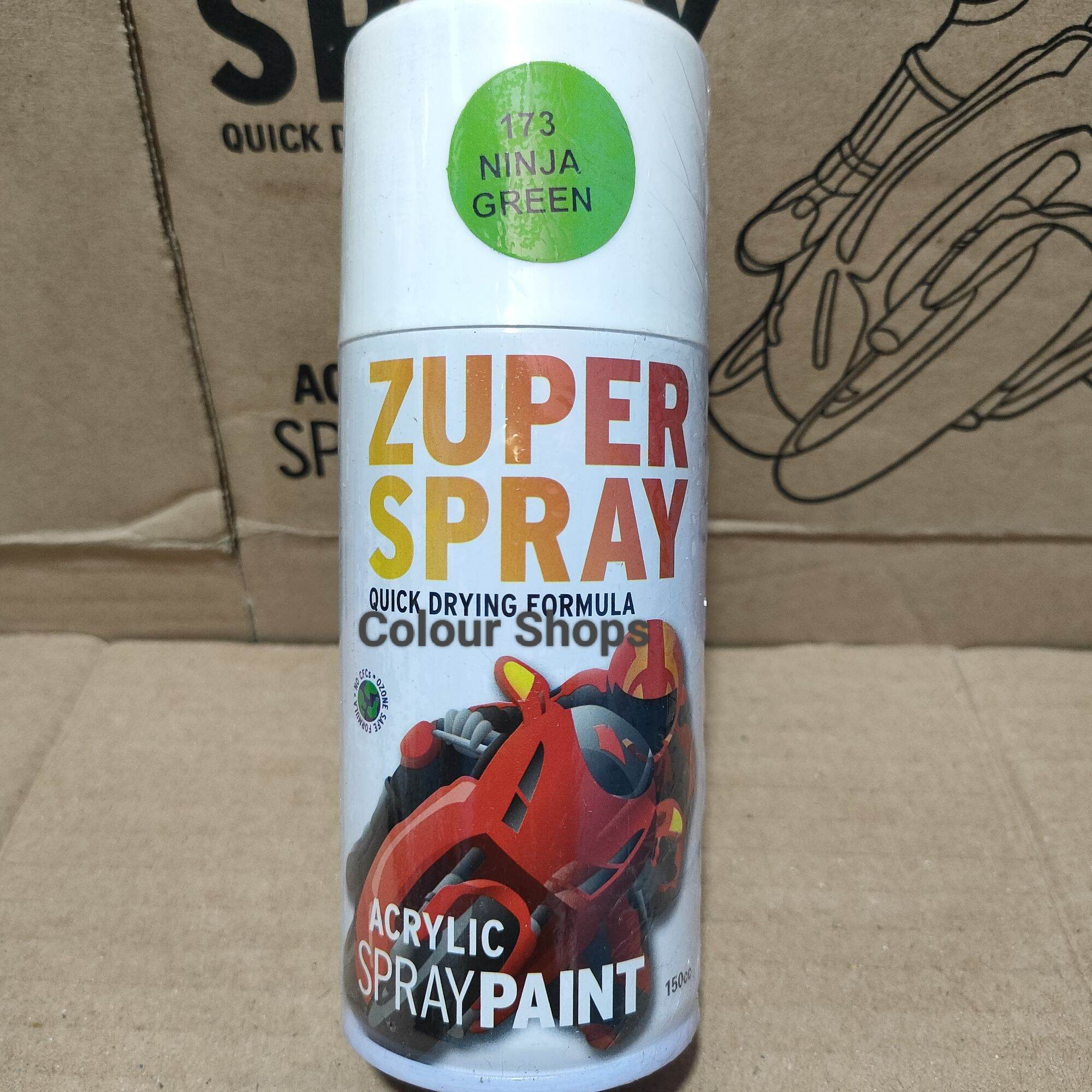 Zuper Pilox Pilok Cat Semprot Warna Ninja Green Hijau Glossy Mengkilap ...