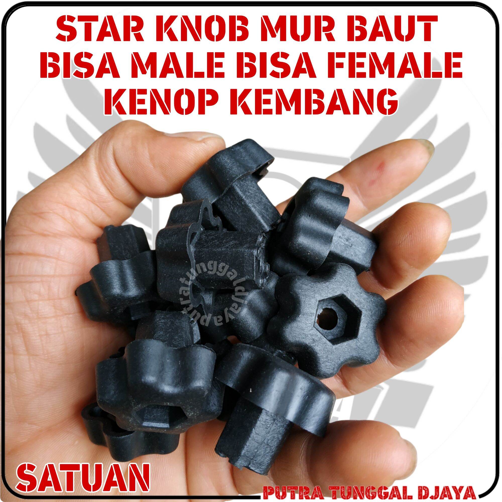 Star Knob Mur Baut Bisa Male Female Ukuran Baut 10 - Knop Kembang ...