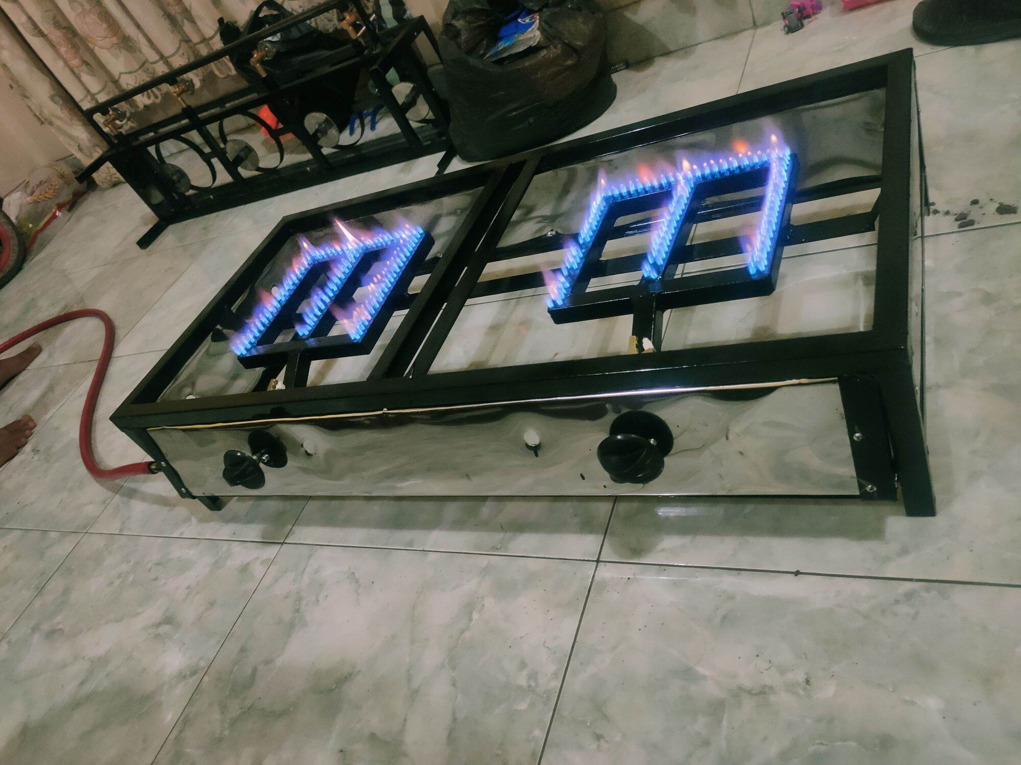 kompor roti bakar 2 tungku (40x80) pemantik (Kompor roti john,kebab ...