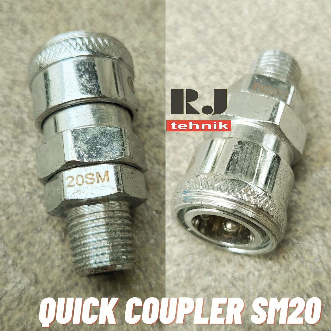 SM20 Quick Coupler Connector Sambungan Selang Kompresor Cuk Kopler ...
