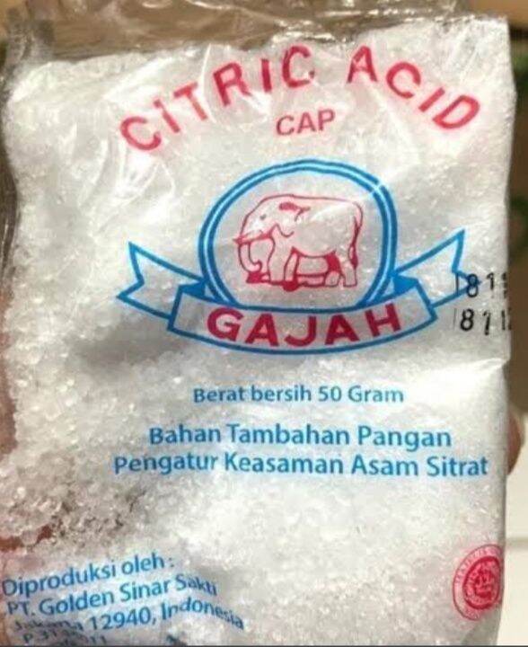 citric acid cap gajah / sitrun / citrun 1 renceng isi 5 | Lazada Indonesia