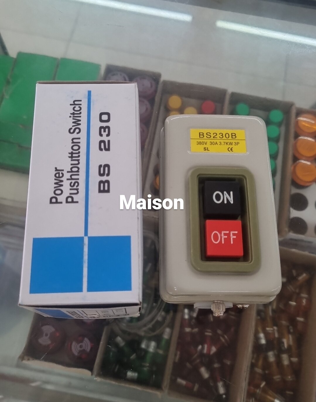 Push button on off BS230B PUSH BUTTON 3P 500v 3.7kw | Lazada Indonesia