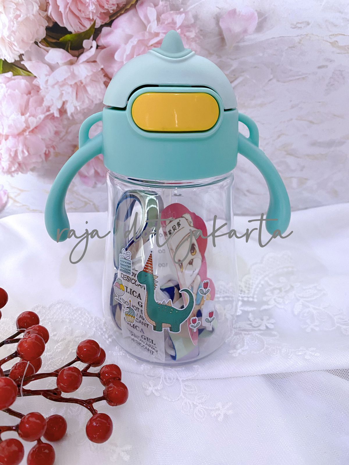 TRAINING CUP dengan TALI DAN GAGANG BOTOL AIR MODEL ROBOT up to 400ML ...