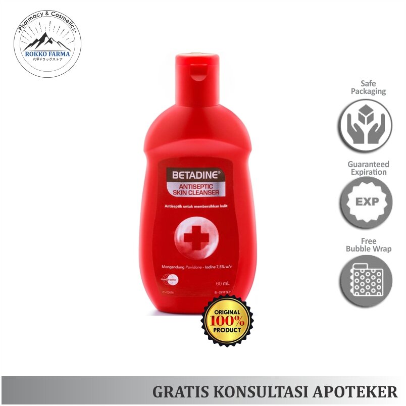 Betadine Antiseptic Skin Cleanser 60ml | Lazada Indonesia