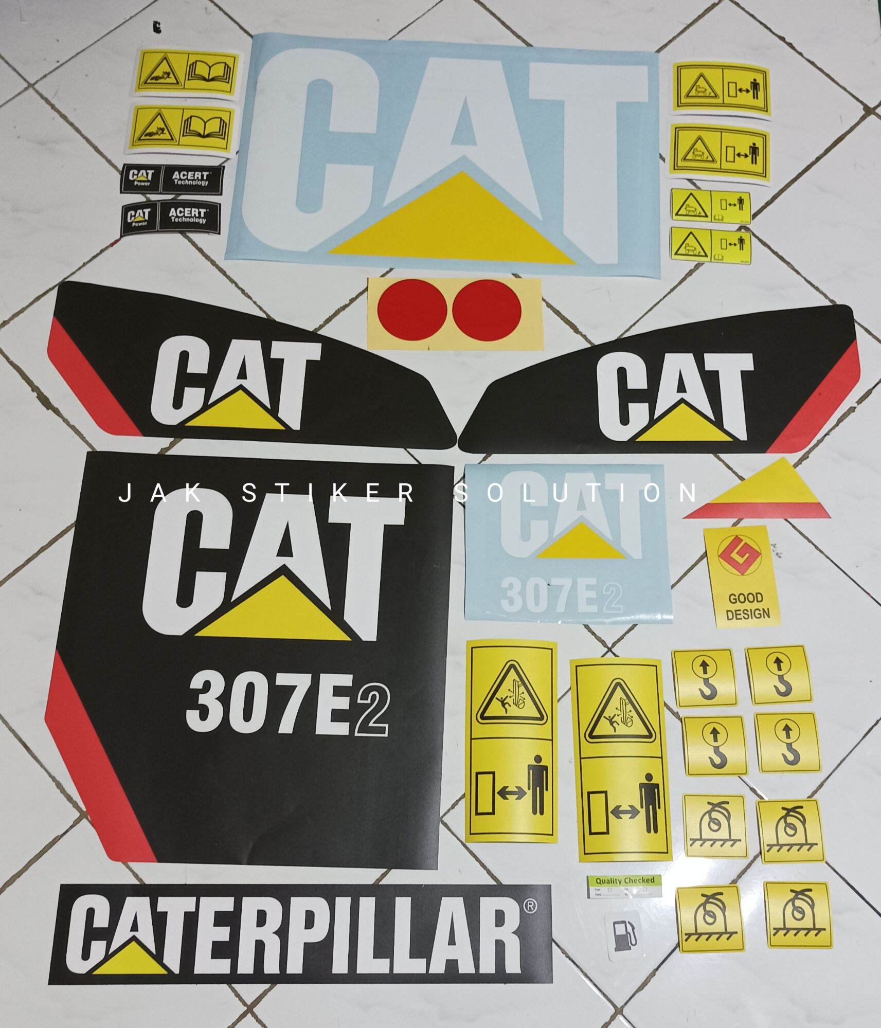 Stiker Excavator Caterpillar Cat 307E2 Sticker Alat Berat | Lazada ...
