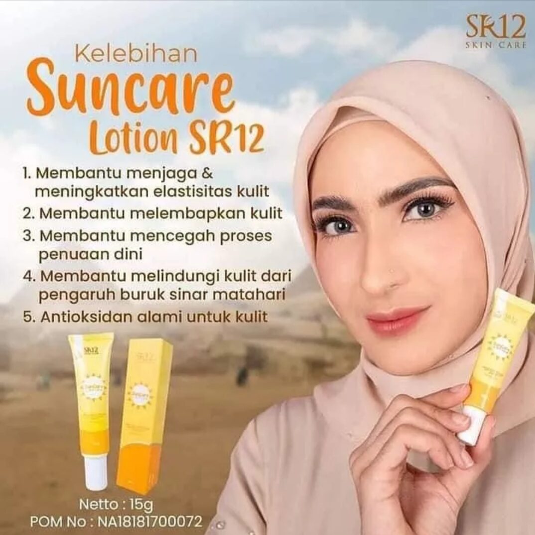 Suncare lotion 15 Gr sr12 / SUN BLOCK SPF25++/Anti matahari/Anti kulit ...