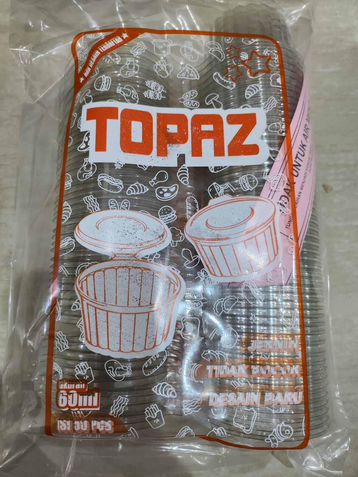 Cup Mika Belimbing Pudding / jelly TOPAZ Premium 60ml & 90ml (TUTUP ...