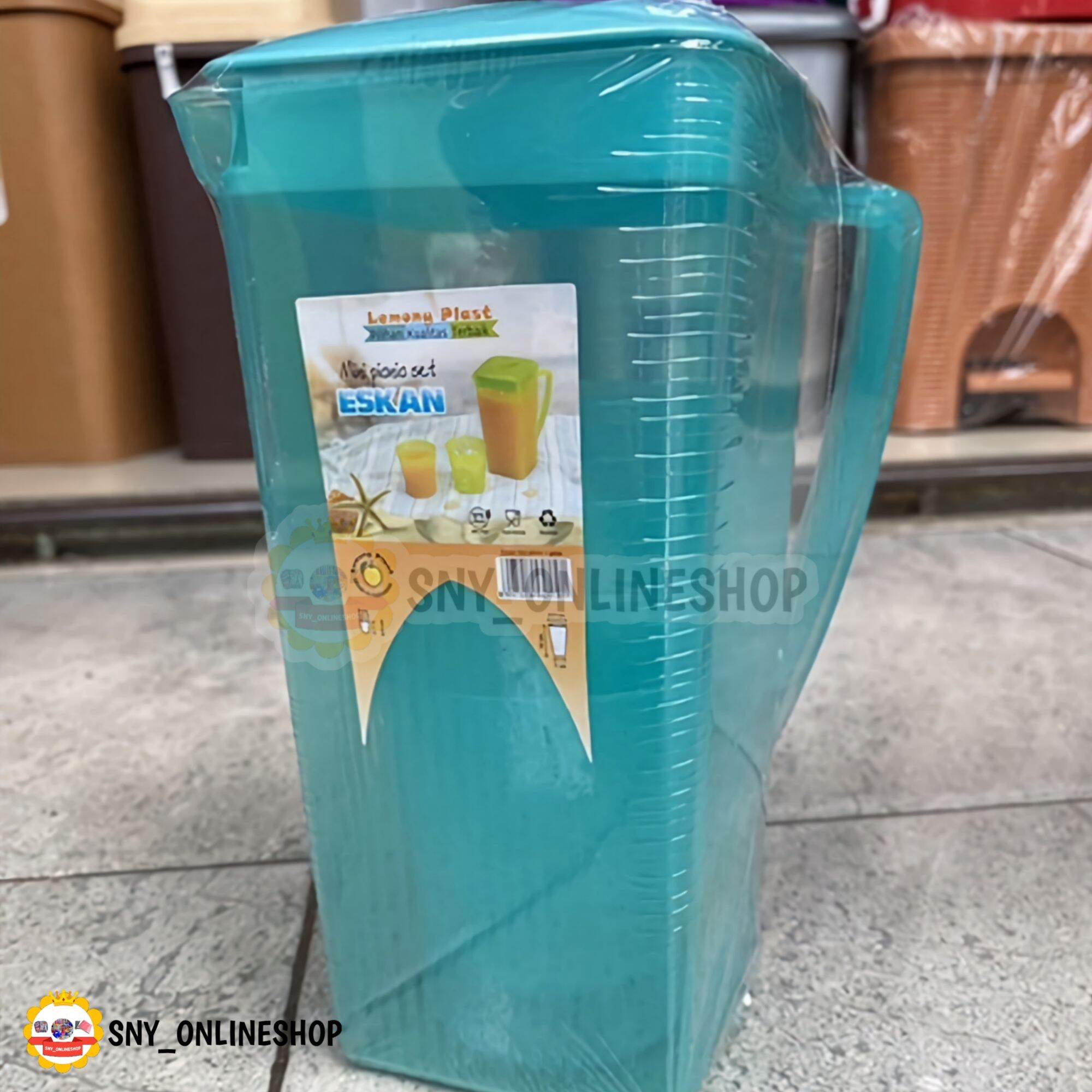 Set Teko / Eskan Mini Set 4 Gelas Plastik Lemony | Lazada Indonesia